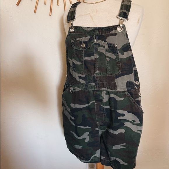 Baccini | Jeans | Baccini Green Camouflage Overalls | Poshmark
